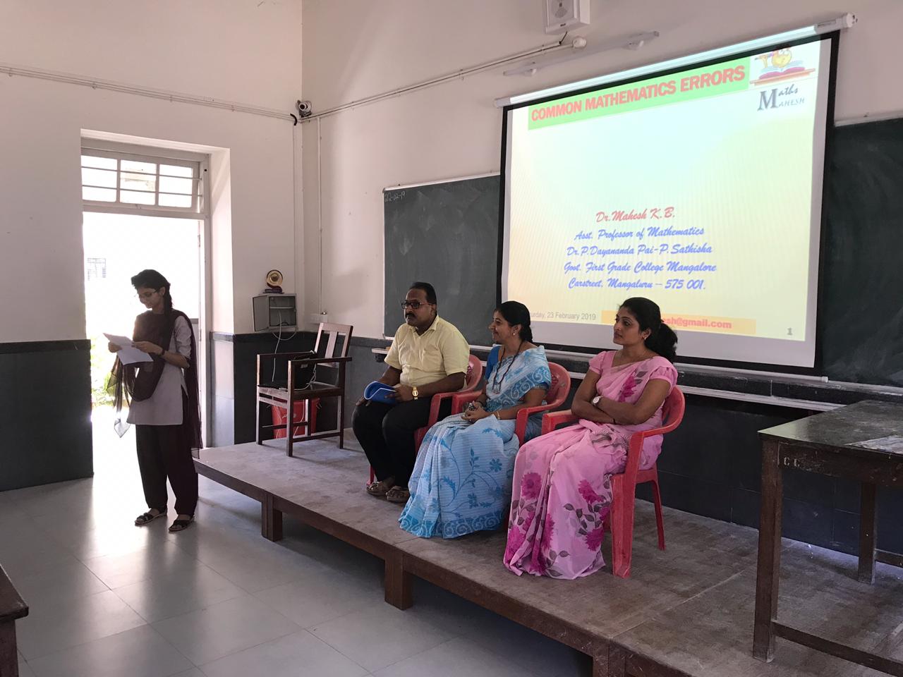 Seminar on Common Errors in Mathematics | Canara College, Mangaluru