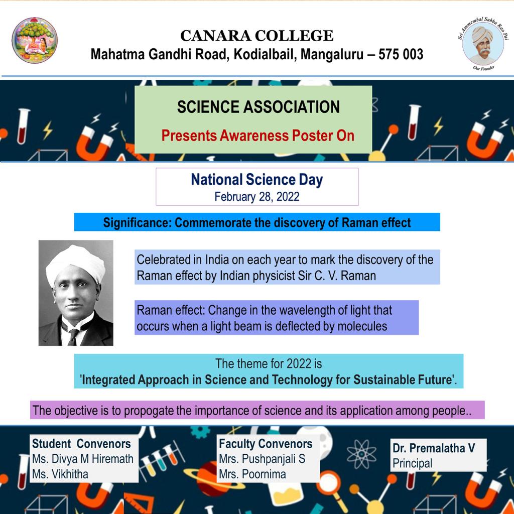 An Awareness Poster on National and International Days | Canara College ...