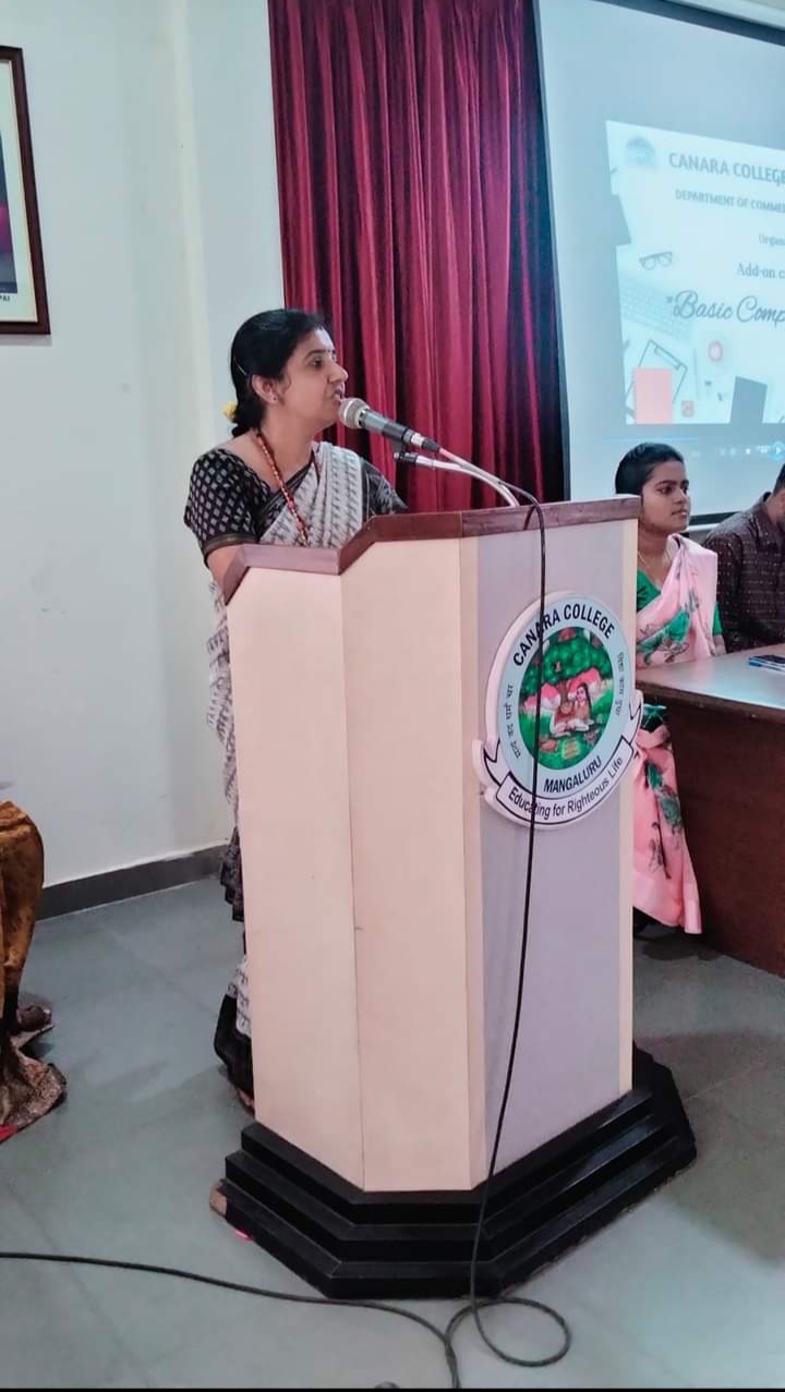Inauguration of Add-on Course on “Basic Computer Skills” | Canara ...