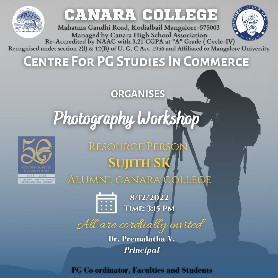 Photography Workshop | Canara College, Mangaluru