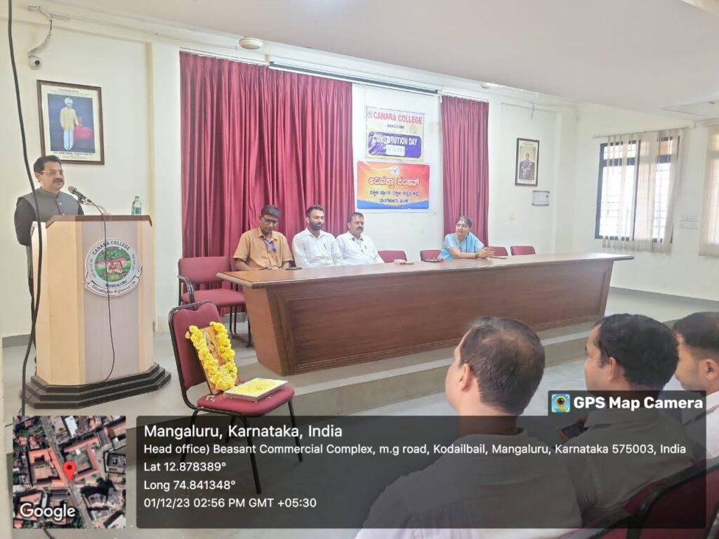 Awareness Program on account of “Constitution Day” | Canara College ...