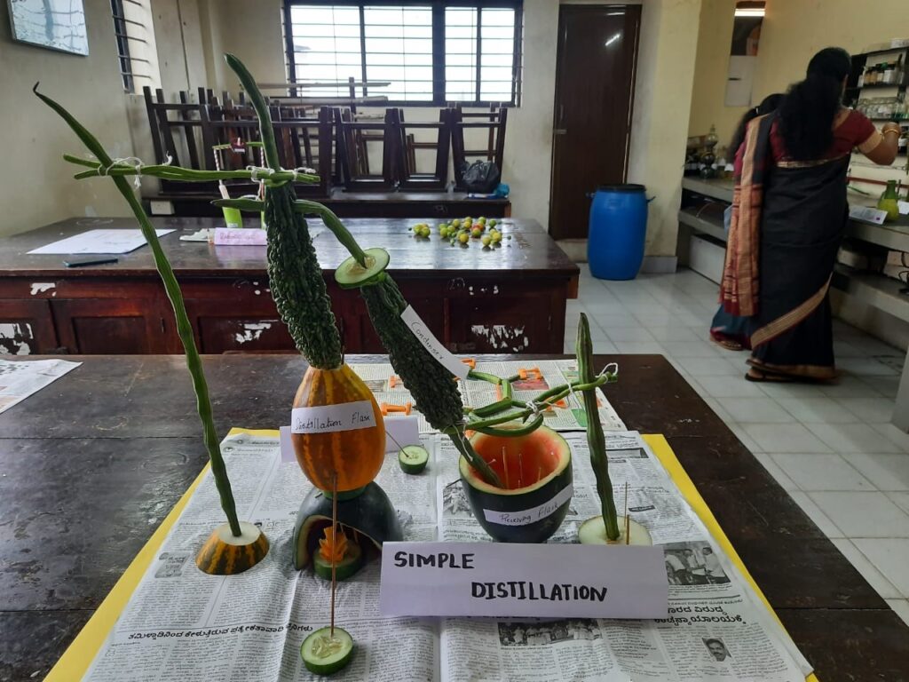 ‘Chem-Veg-Art’ making chemistry models | Canara College, Mangaluru